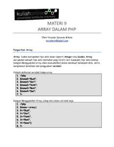 Array Dalam Php - Repository